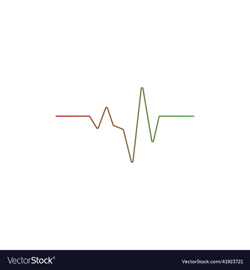 Beat pulse icon flat design Royalty Free Vector Image