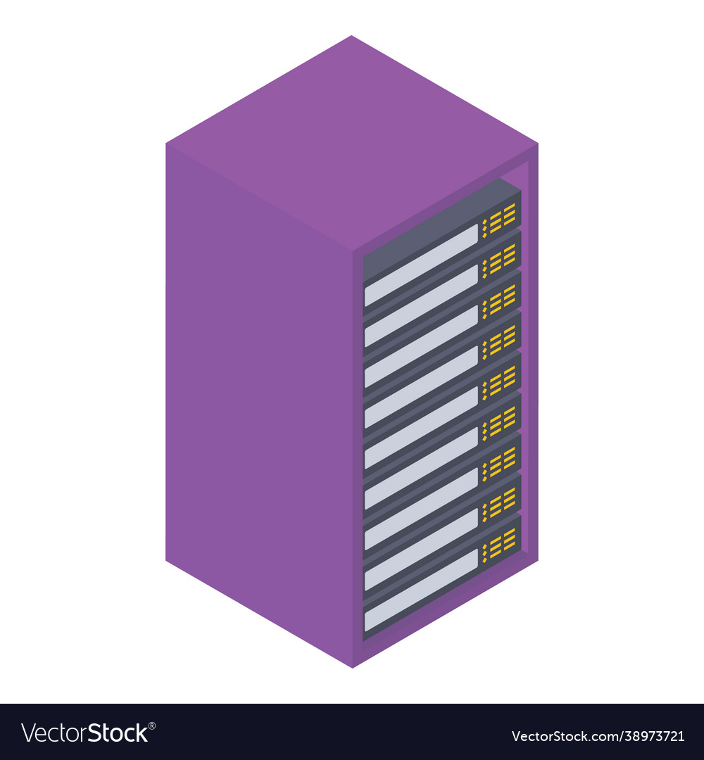 Data server rack Royalty Free Vector Image - VectorStock