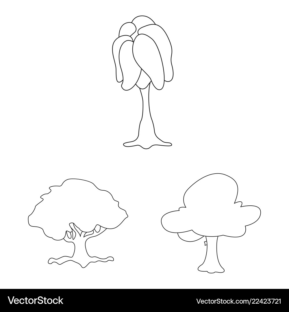Design of tree and nature symbol set Royalty Free Vector