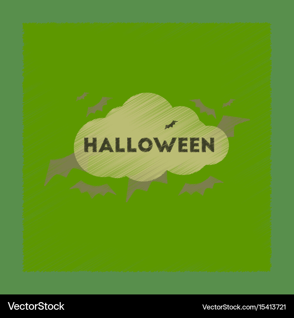 Flat shading style icon cloud bats Royalty Free Vector Image