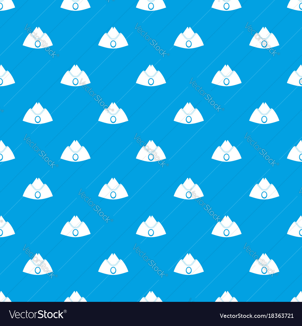 Forage cap pattern seamless blue Royalty Free Vector Image