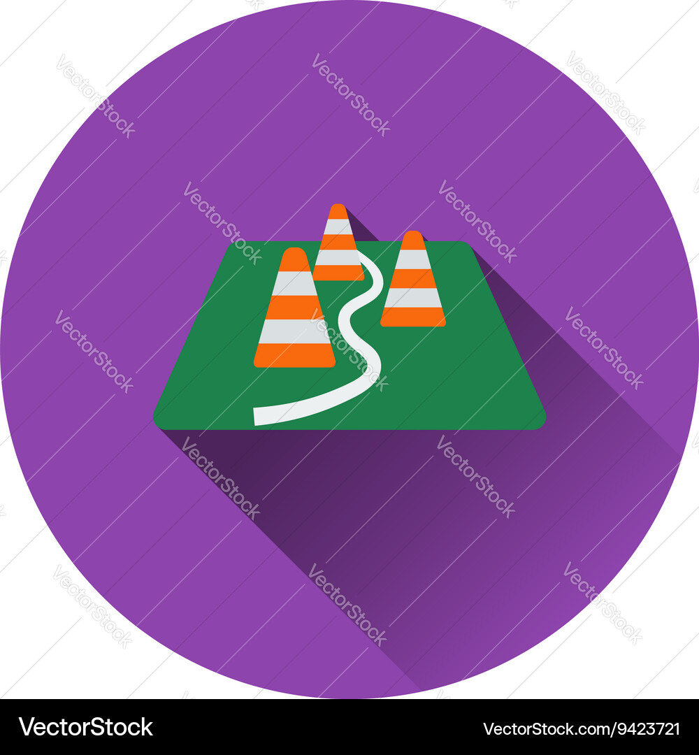 Icon of football training cones Royalty Free Vector Image