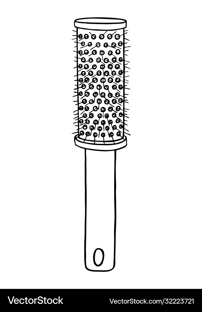 Line drawing a comb for hair in style Royalty Free Vector