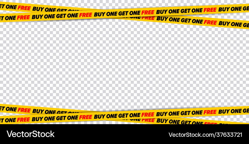 Restricted ribbon with buy one get free offer Vector Image
