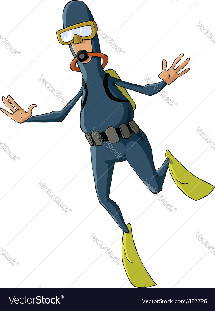 Diver Royalty Free Vector Image - VectorStock