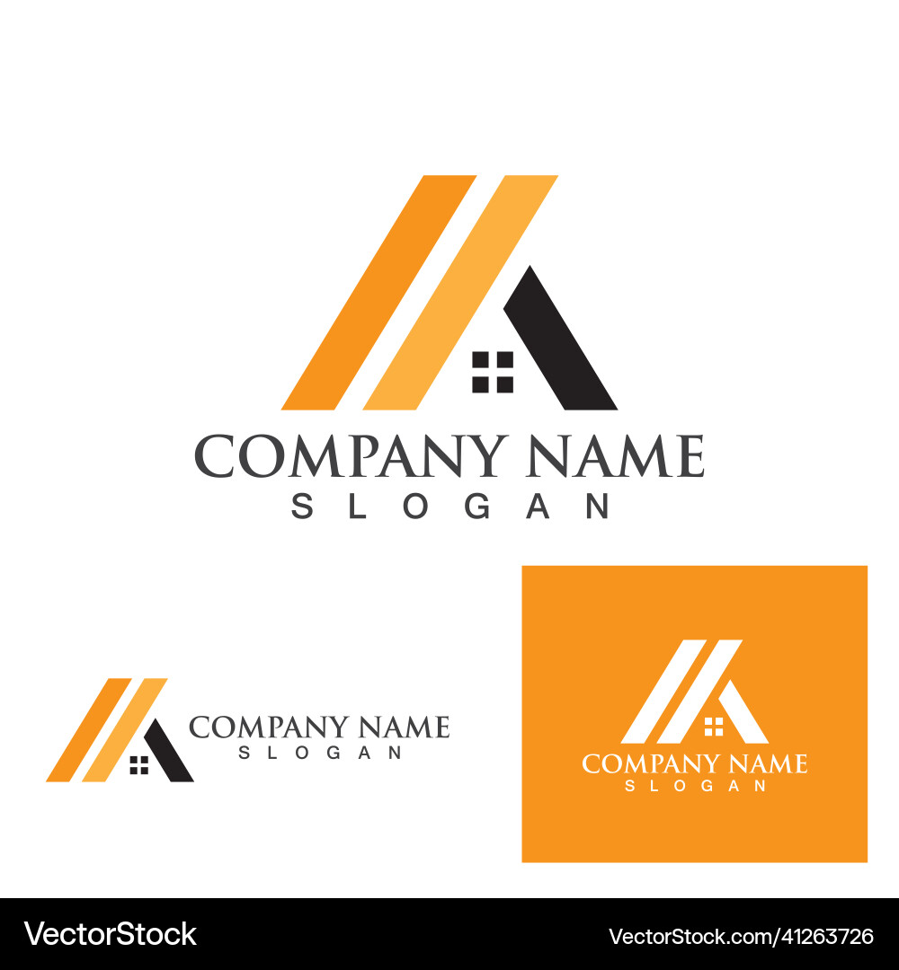 Home and house property construction logo Vector Image