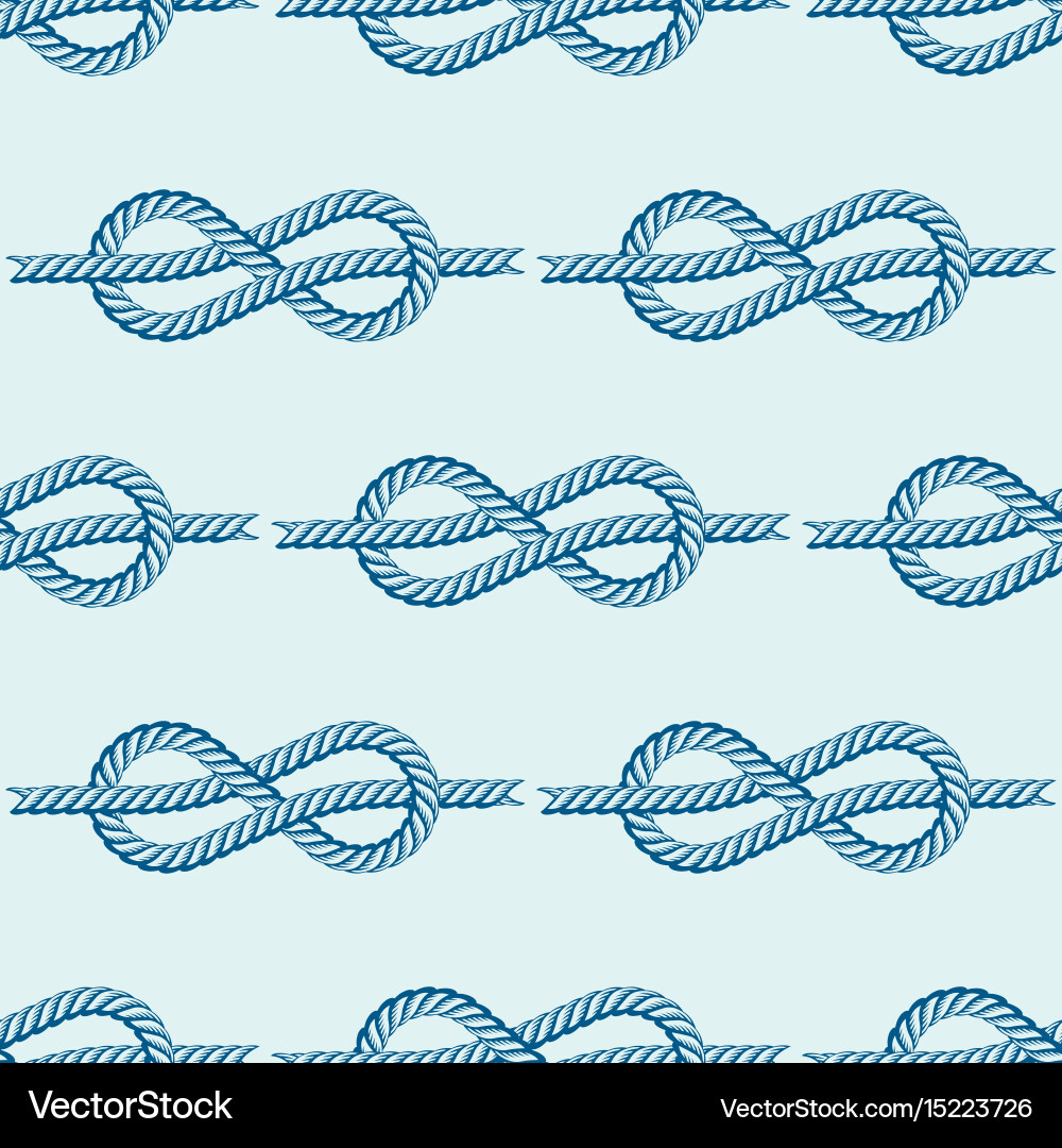 Sea boat rope knots seamless Royalty Free Vector Image