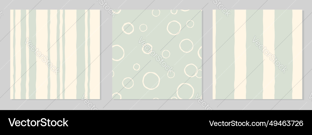 Set of three seamless colorful striped patterns Vector Image