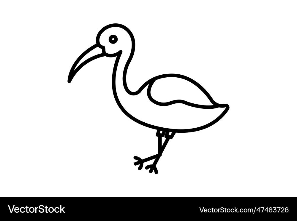 Stork bird icon line icon style design simple Vector Image