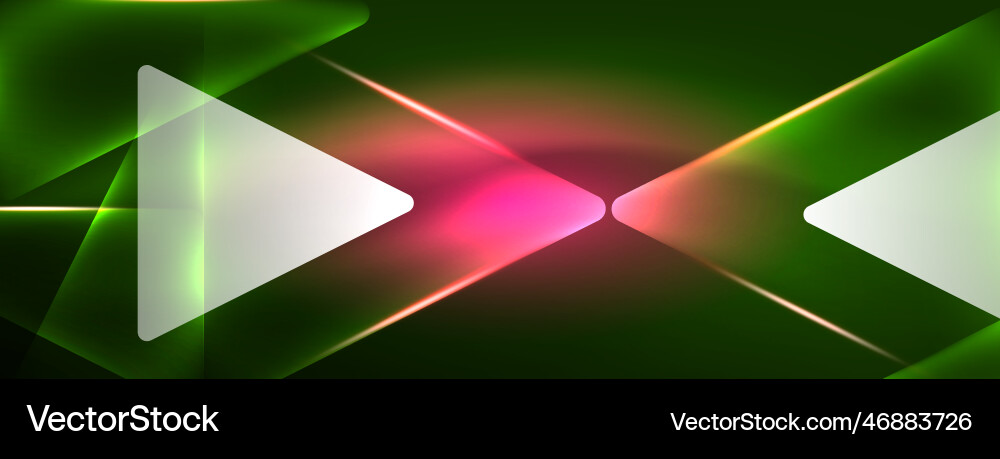 Vibrant geometric neon shiny line background Vector Image