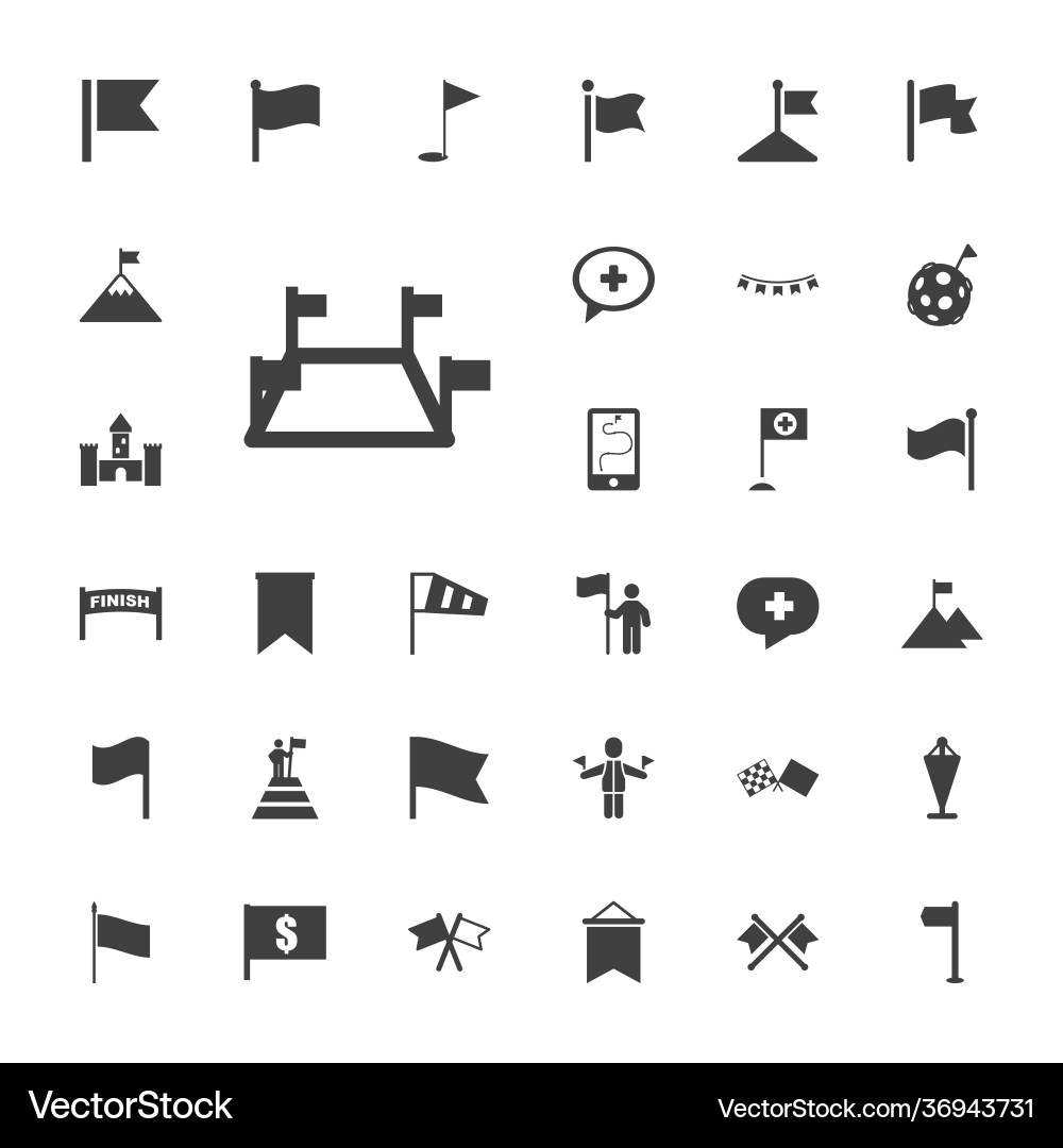 Flagge Icons Lizenzfreies Vektorbild - VectorStock