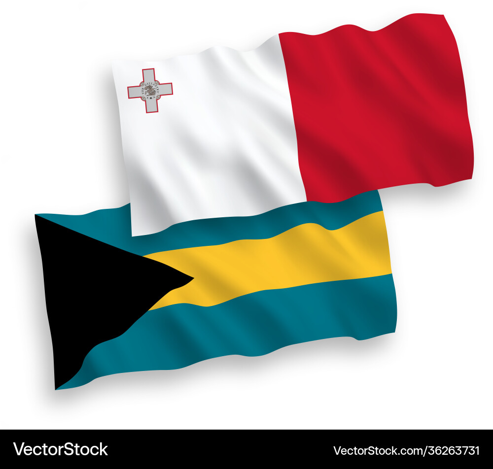 Flags malta and commonwealth the bahamas Vector Image