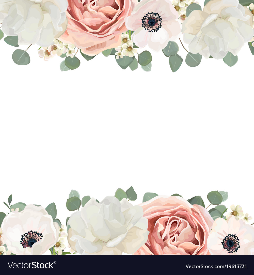 Floral Card Design With Rose Flower Bouquet Vector Image