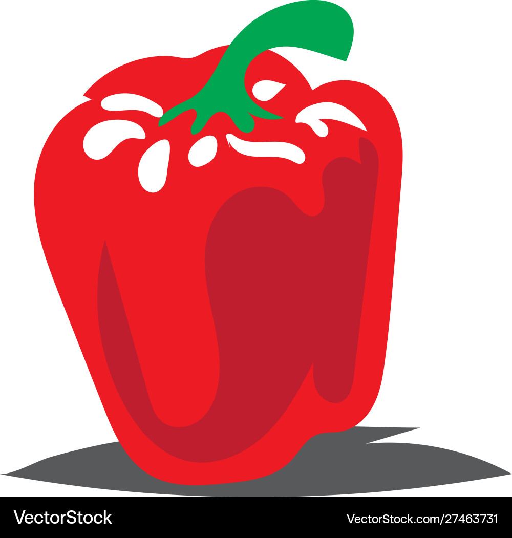 Fresh paprika vegetables logo designs icon Vector Image