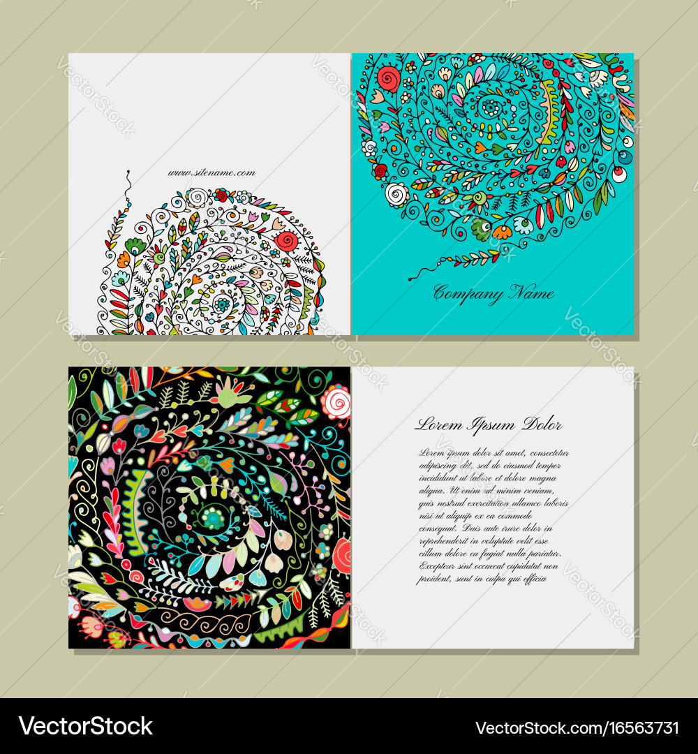Greeting card design floral background Royalty Free Vector
