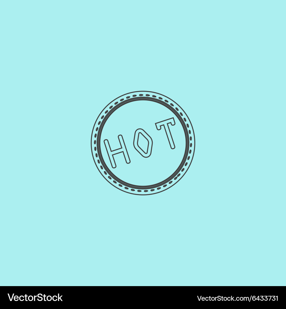 Hot icon badge label or sticker Royalty Free Vector Image