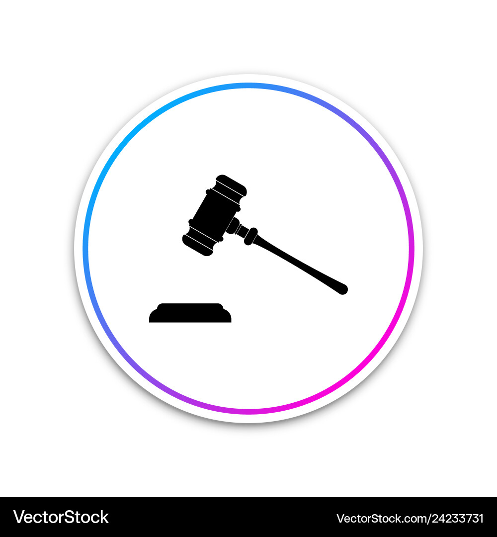 Judge gavel icon isolated on white background Vector Image