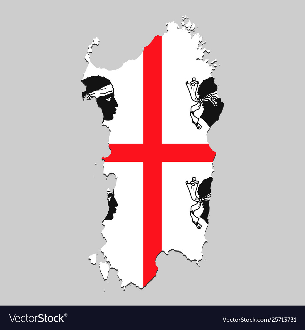 Map with flag Royalty Free Vector Image - VectorStock