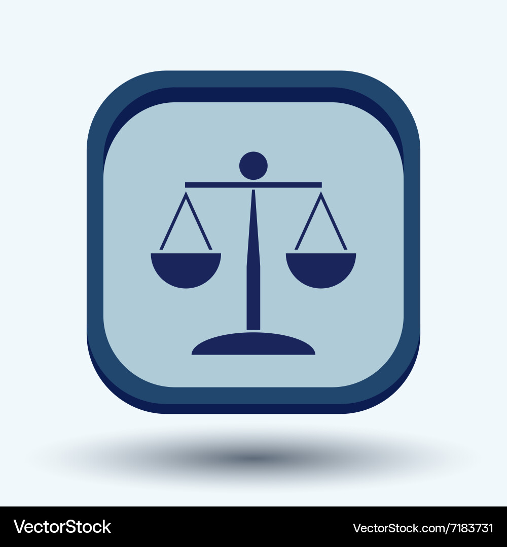 Scales of justice icon Royalty Free Vector Image
