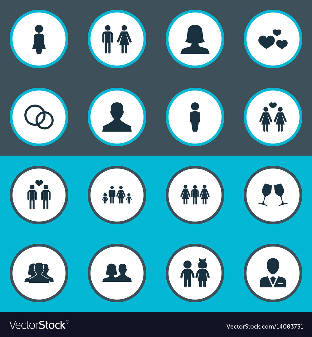 Set of simple icons element Royalty Free Vector Image