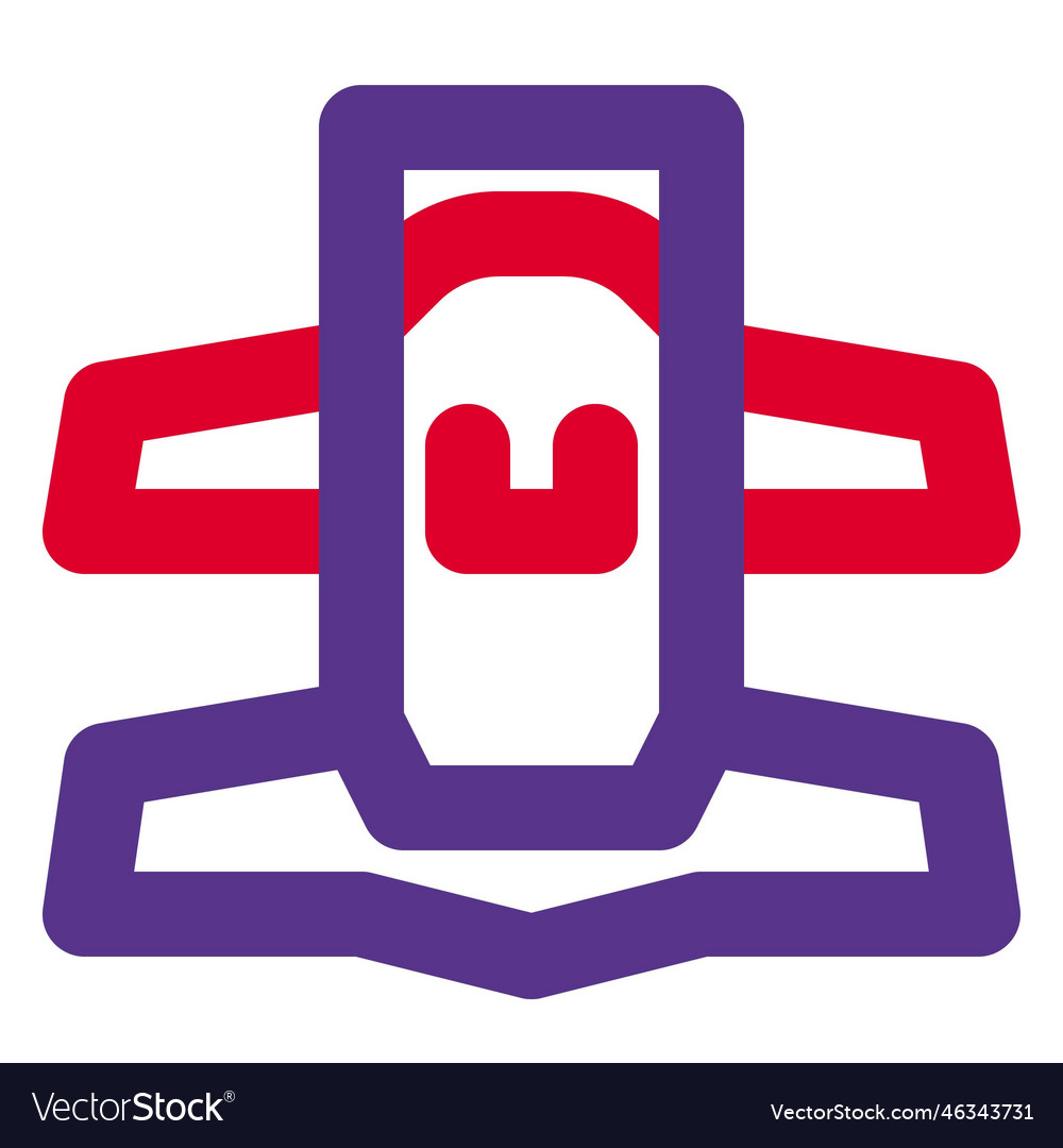 Unique aircraft built with rectangular wings Vector Image