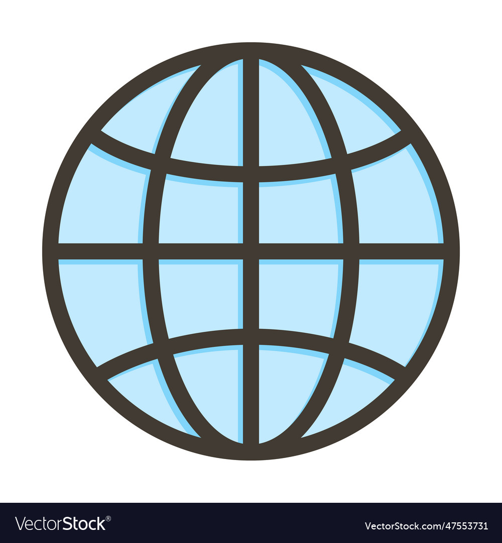 Website thick line filled colors for personal Vector Image