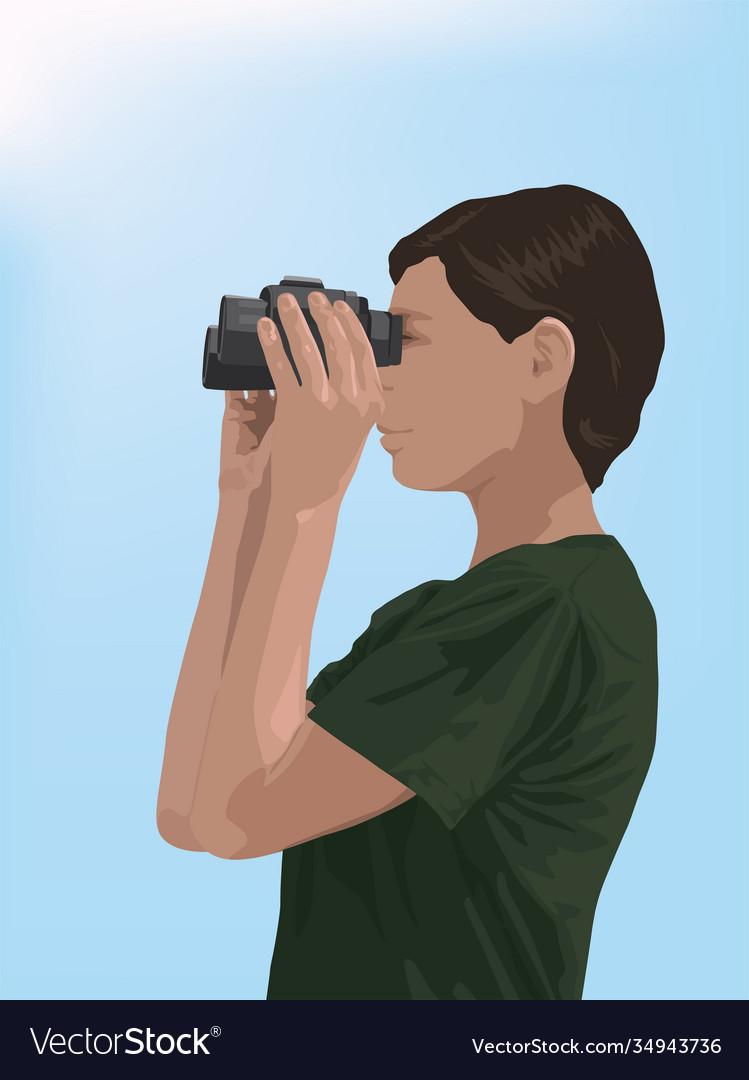 Bird watcher Royalty Free Vector Image - VectorStock