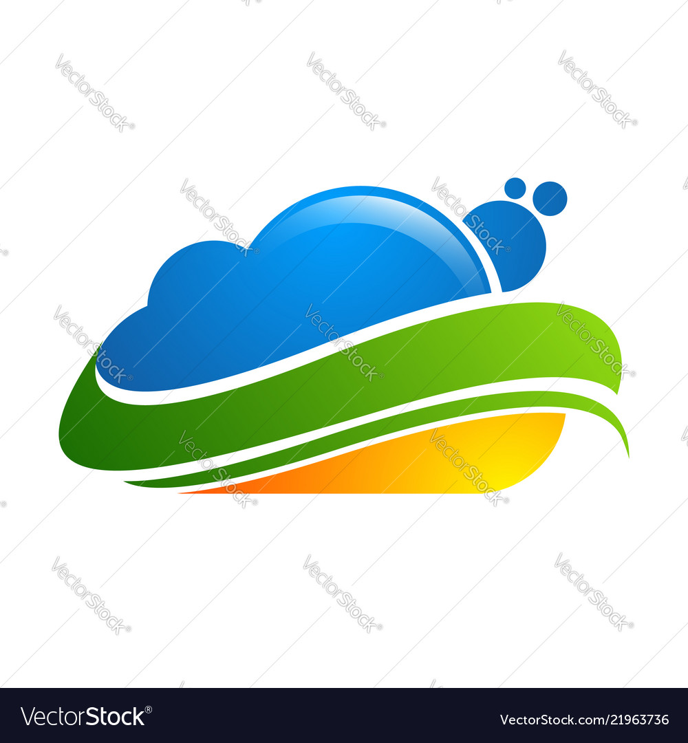 Cloud logo design icon element Royalty Free Vector Image