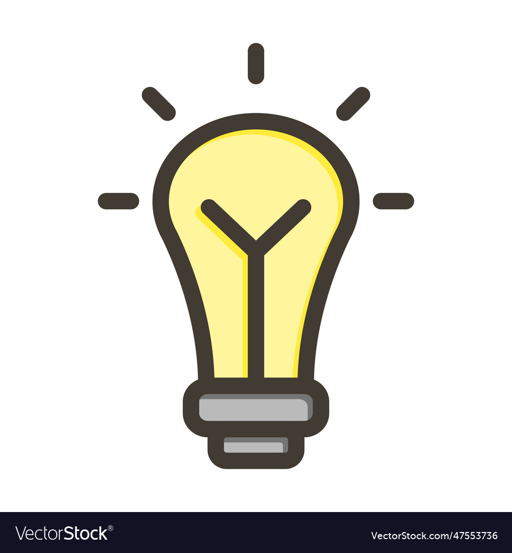 Creative thick line filled colors for personal Vector Image