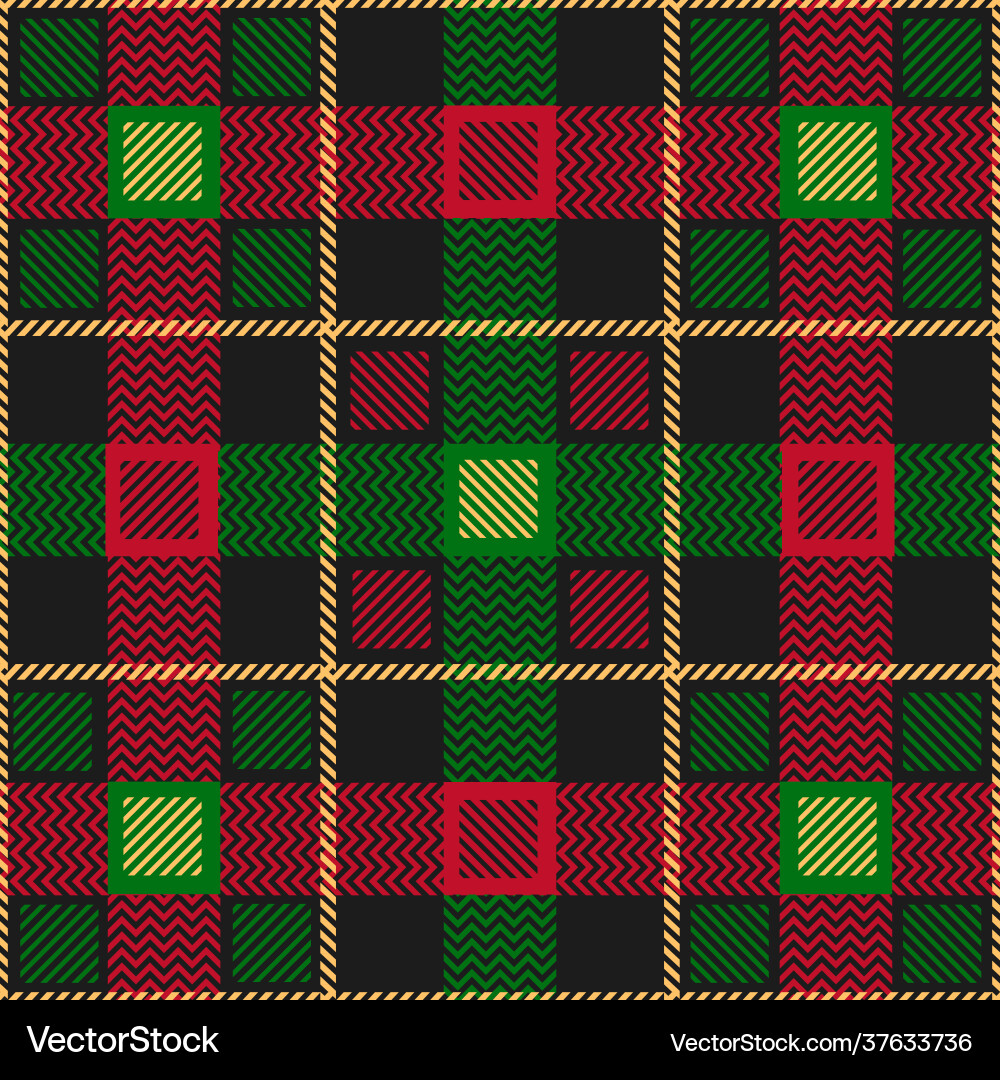 Green red scottish seamless pattern Royalty Free Vector
