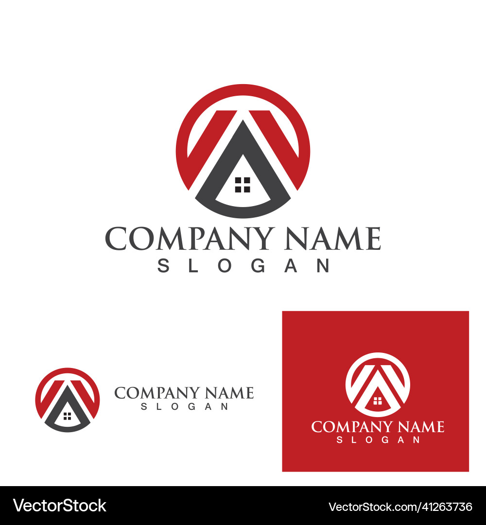 Home and house property construction logo Vector Image