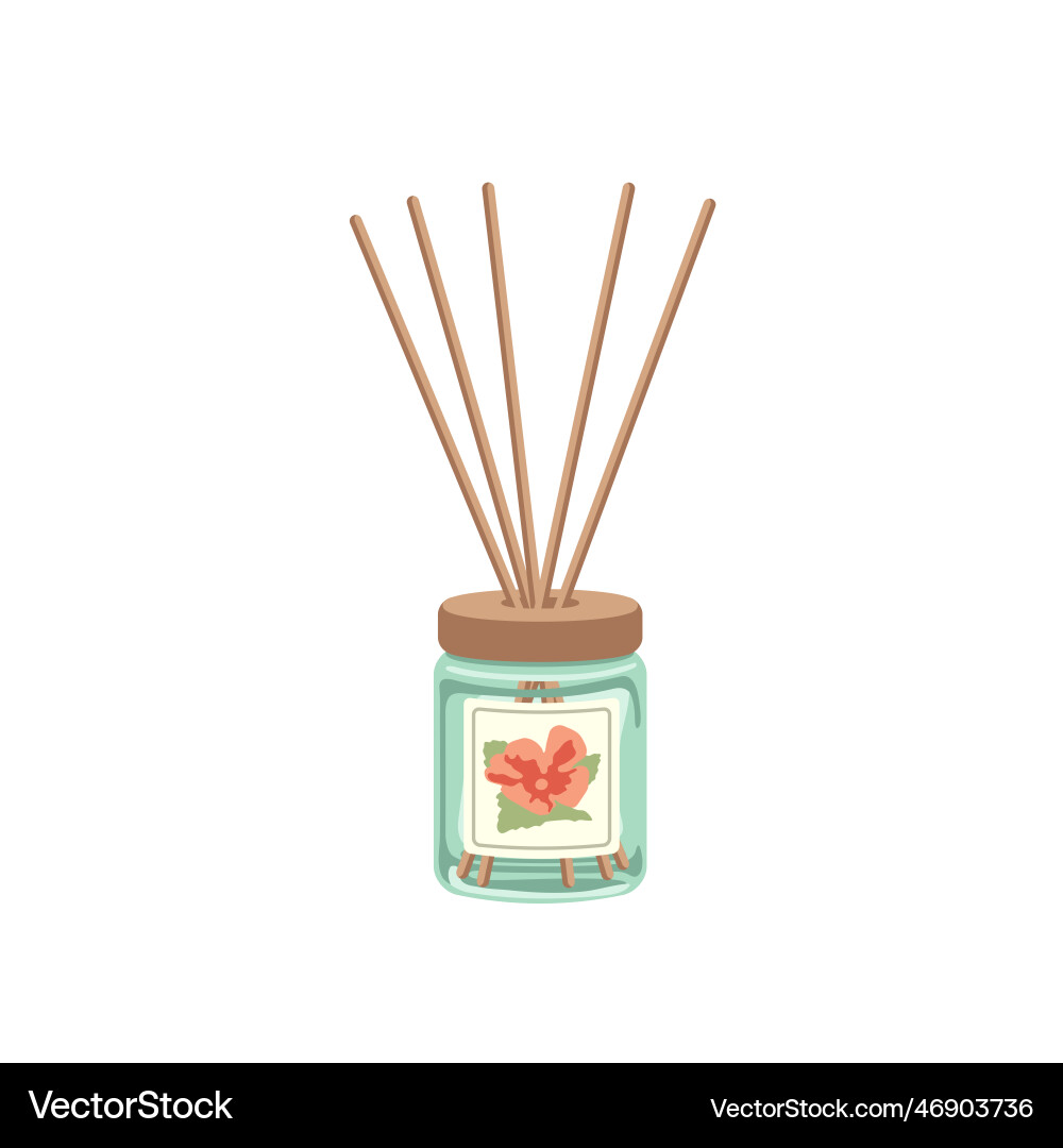 Incense sticks with flower for house Royalty Free Vector