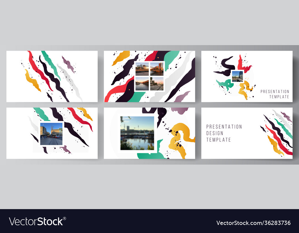 Layout presentation slides design Royalty Free Vector Image