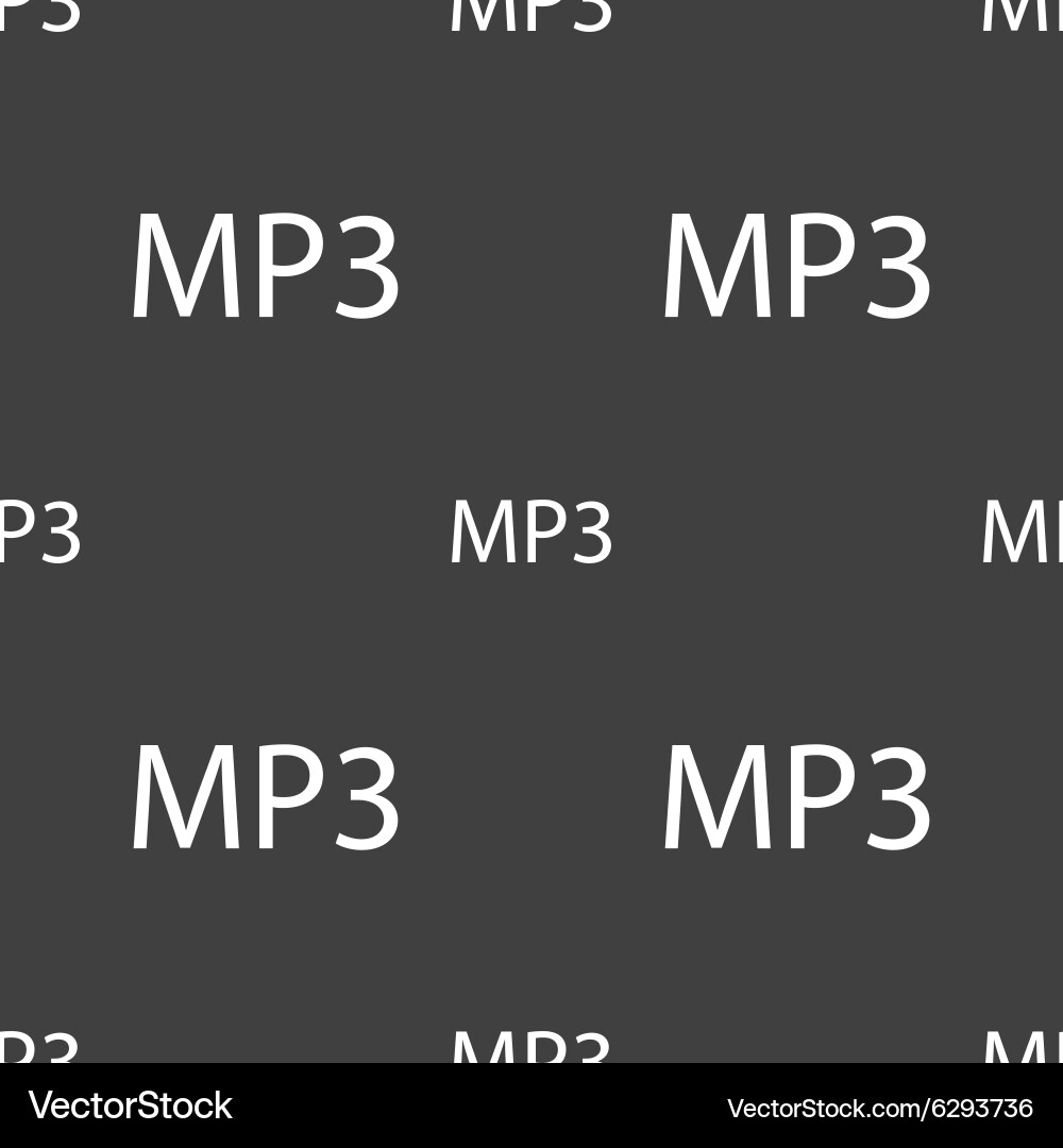Mp3 music format sign icon musical symbol seamless