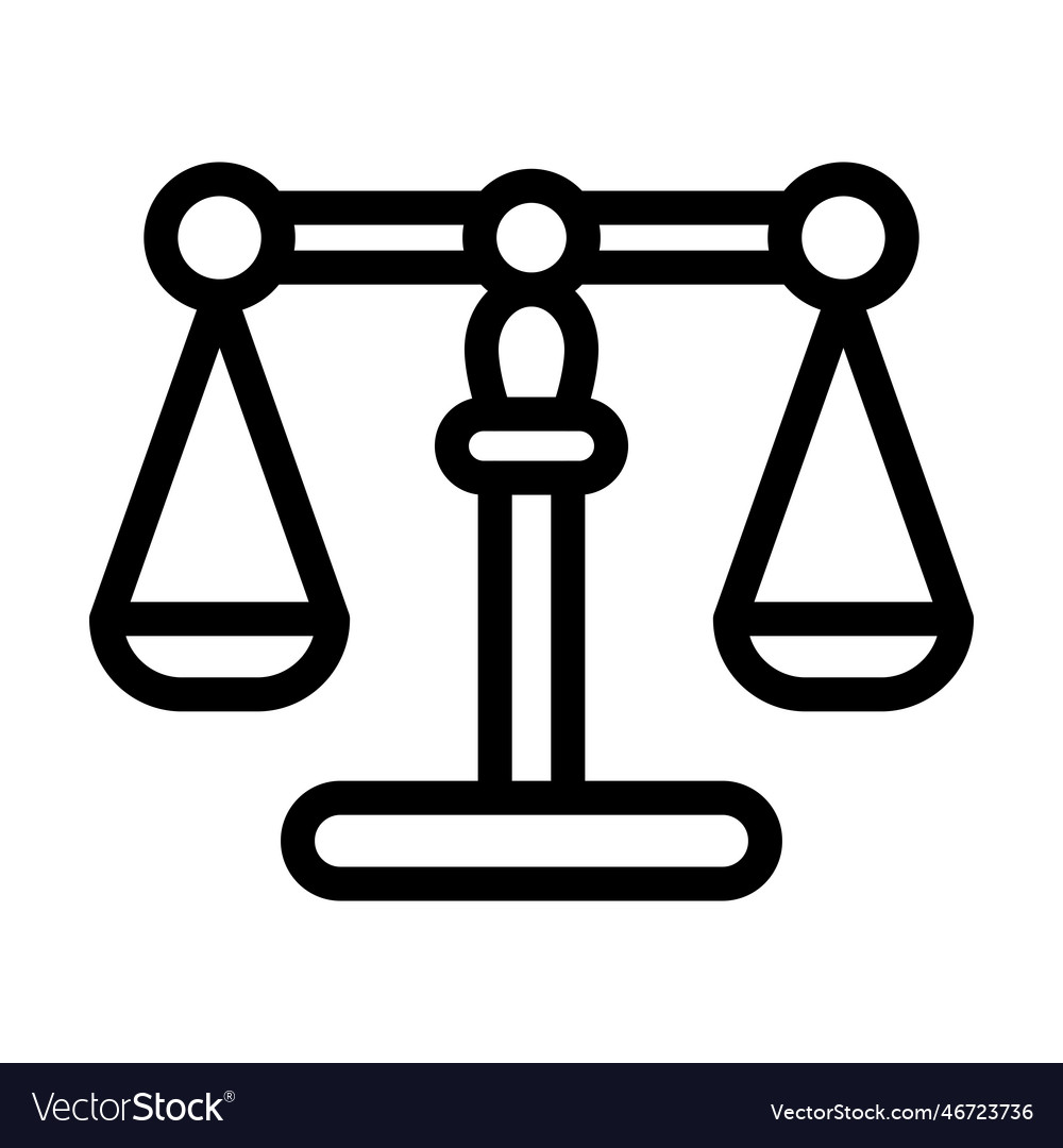 Scale thick line icon for personal and commercial Vector Image