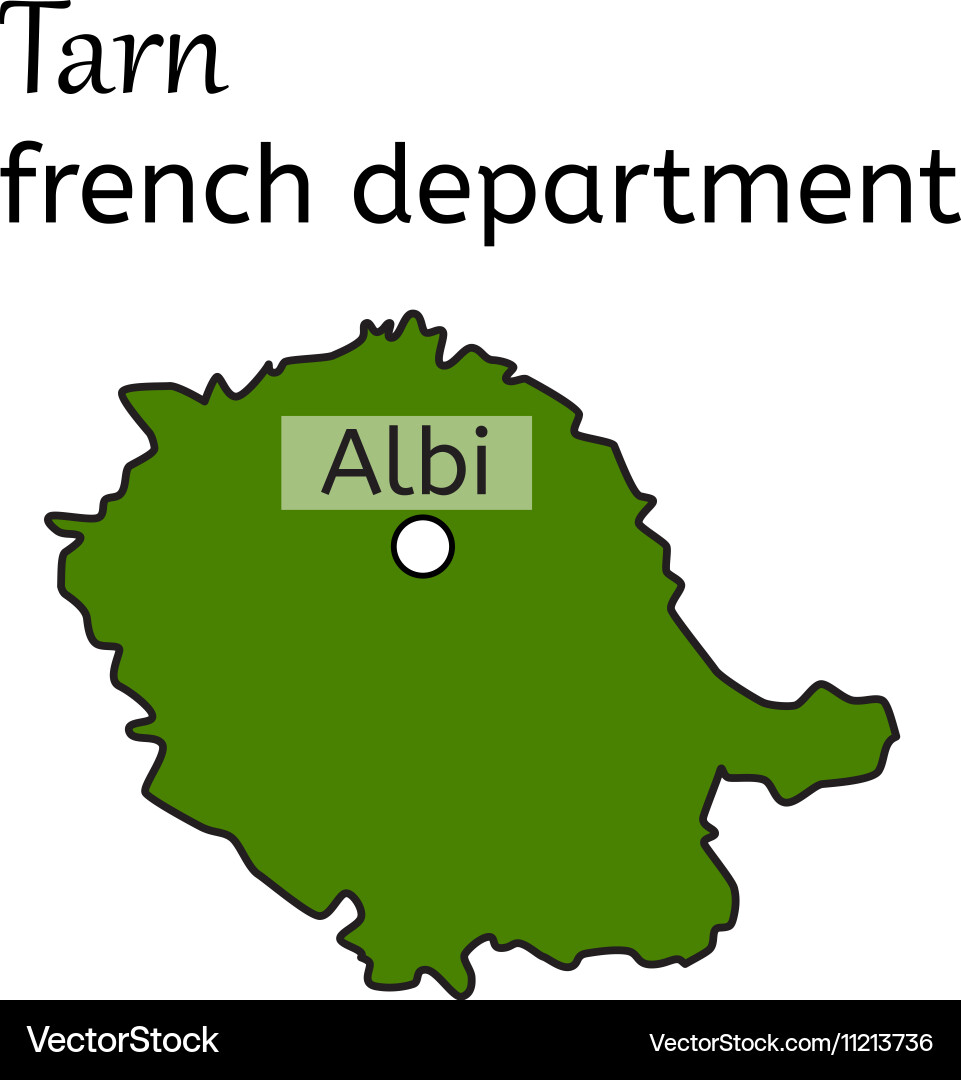 Tarn french department map Royalty Free Vector Image