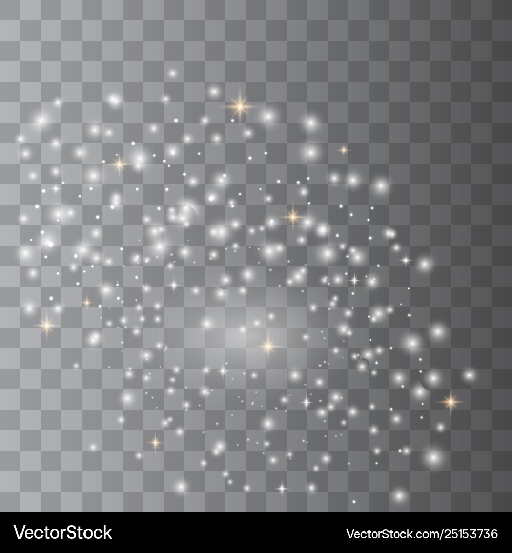 White sparks glitter special light Royalty Free Vector Image
