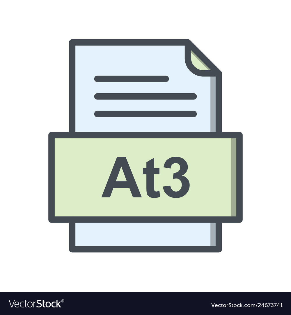 At3 file document icon Royalty Free Vector Image