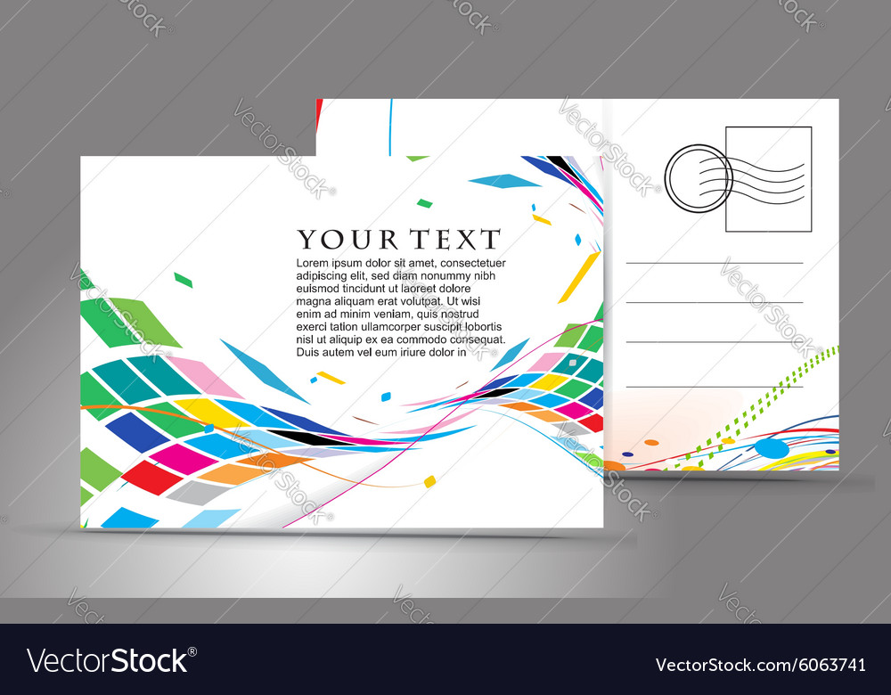 Empty postcard Royalty Free Vector Image - VectorStock