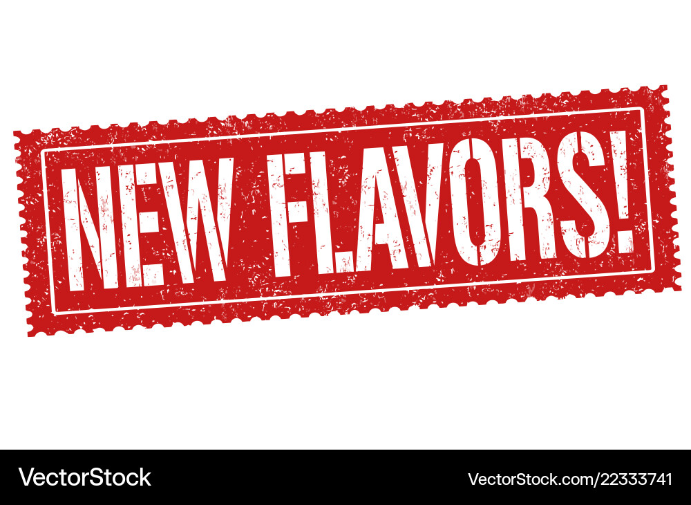 New flavors sign or stamp Royalty Free Vector Image