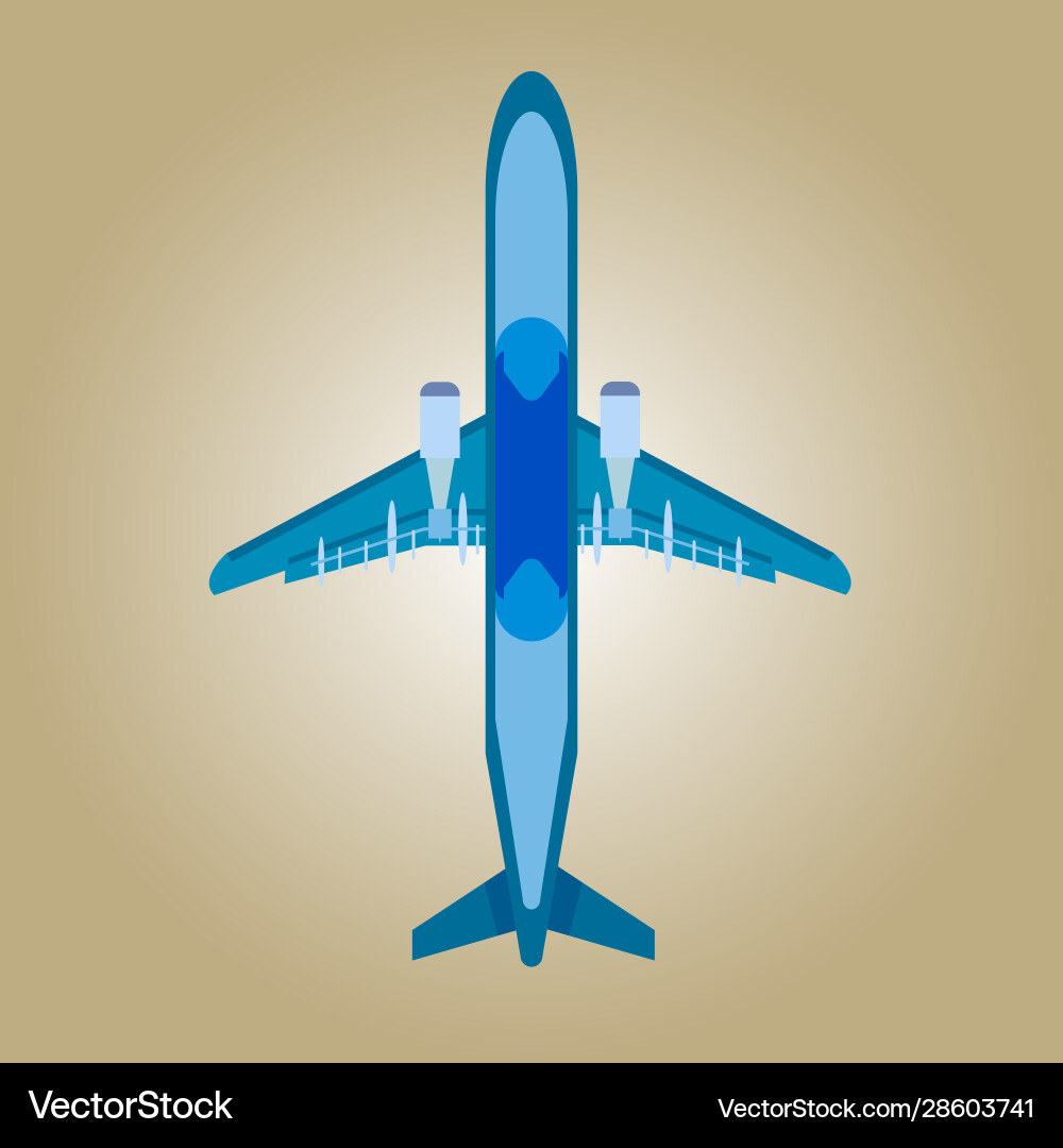Plane colorful flat design Royalty Free Vector Image