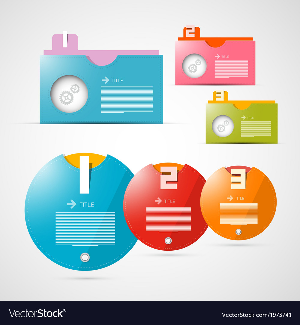 Progress steps for tutorial infographics template Vector Image