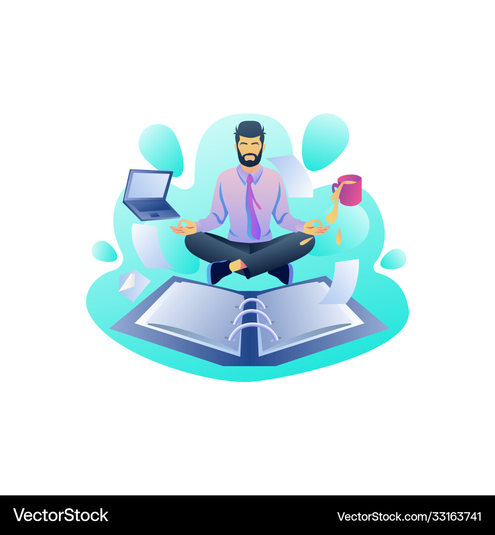 Restart your work day with yoga for office Vector Image