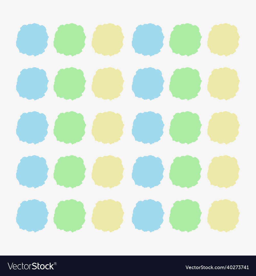 Round brush seamless pattern set Royalty Free Vector Image