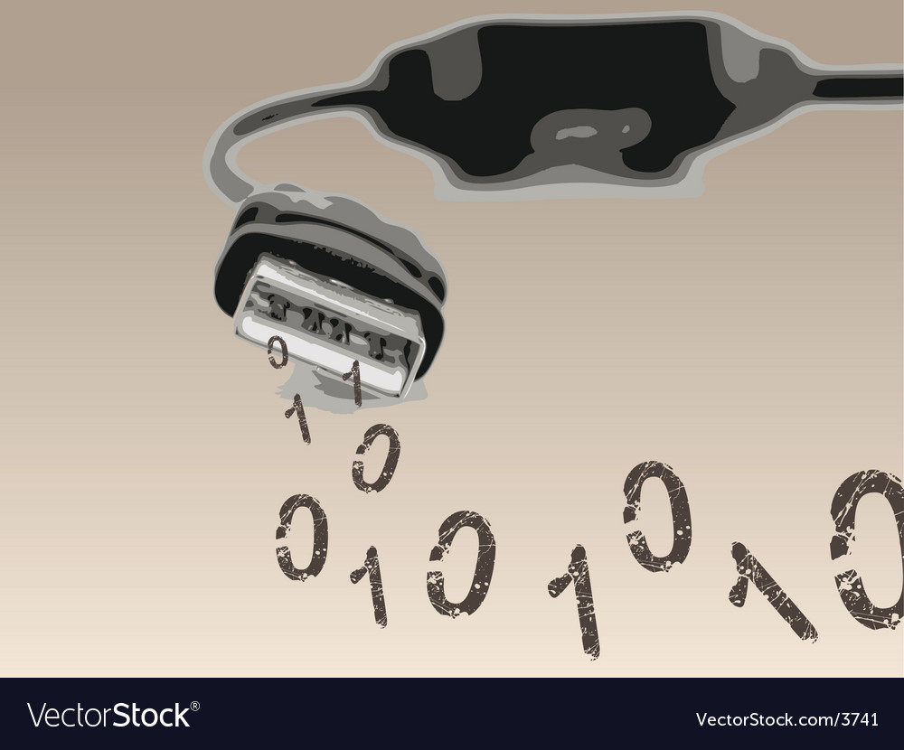 Usb cable Royalty Free Vector Image - VectorStock