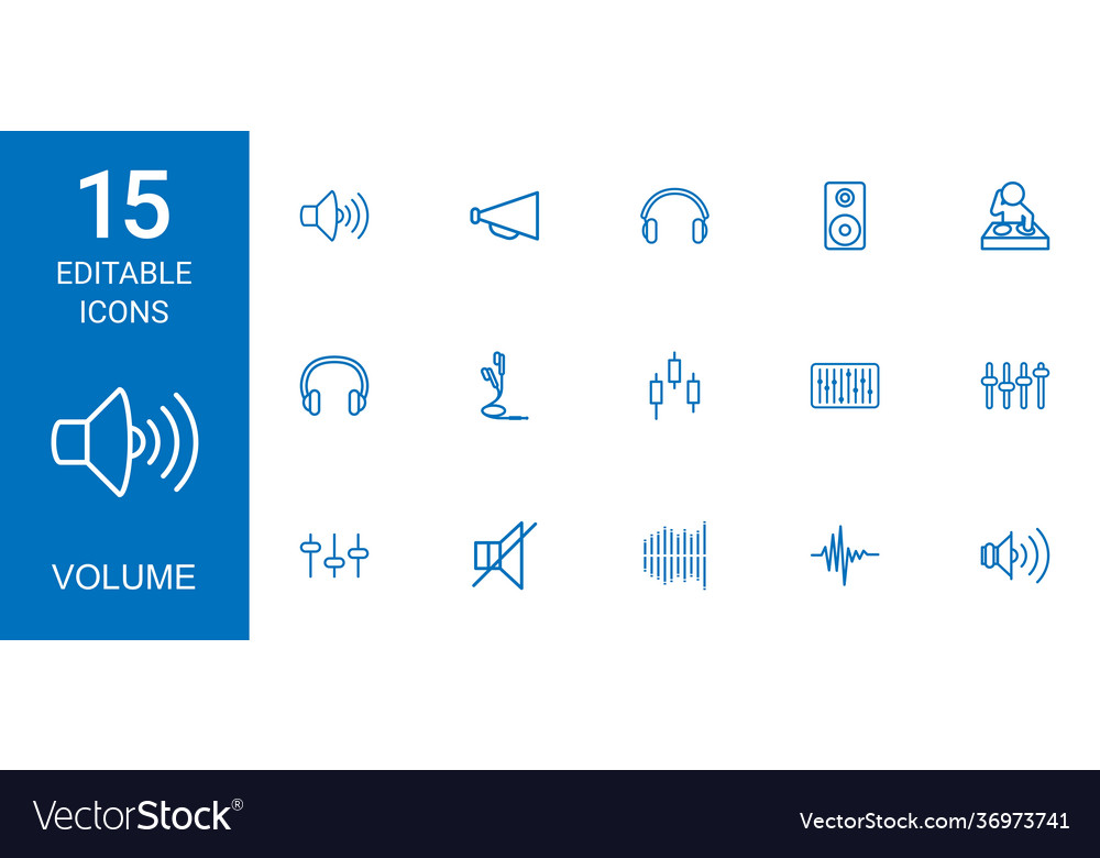 Volume icons Royalty Free Vector Image - VectorStock