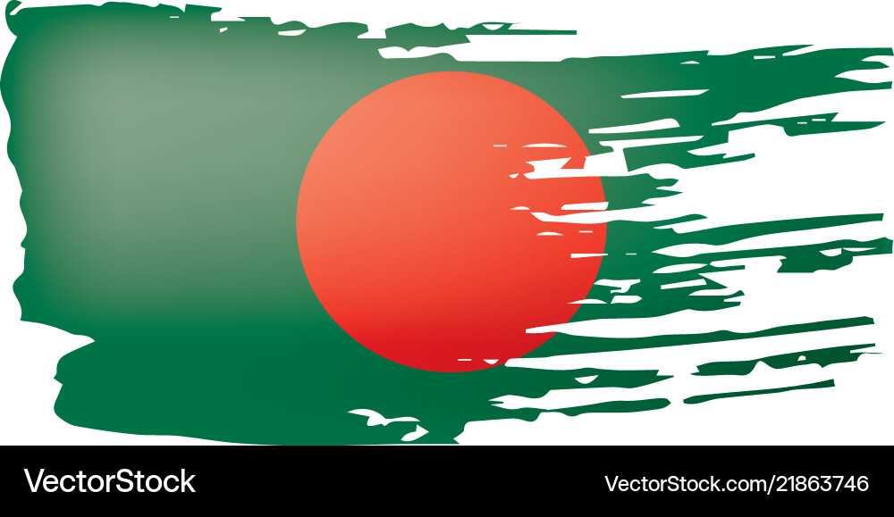 Bangladesh flag on a white Royalty Free Vector Image