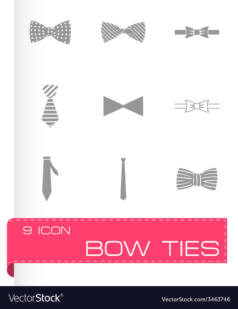 Bow ties icon set Royalty Free Vector Image - VectorStock