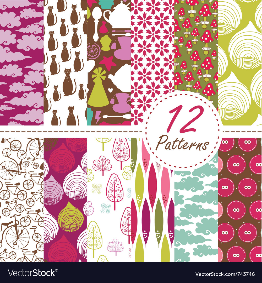 Classic patterns Royalty Free Vector Image - VectorStock