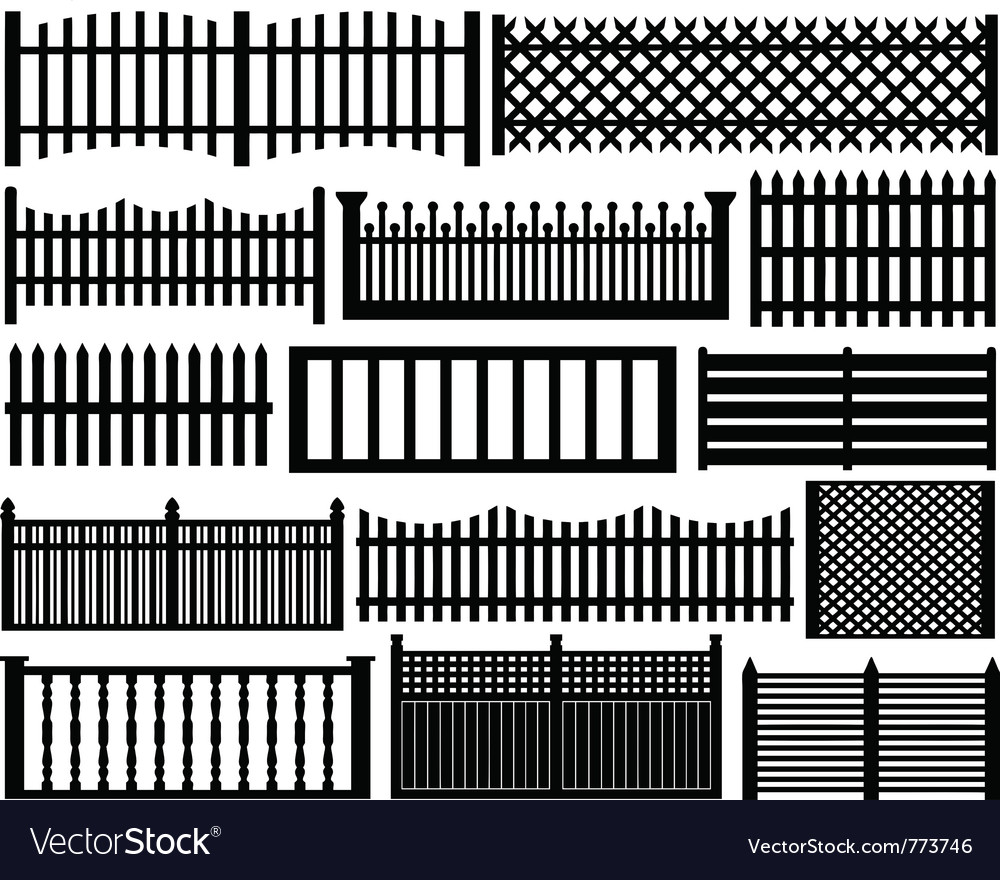 Fence set isolated Royalty Free Vector Image - VectorStock